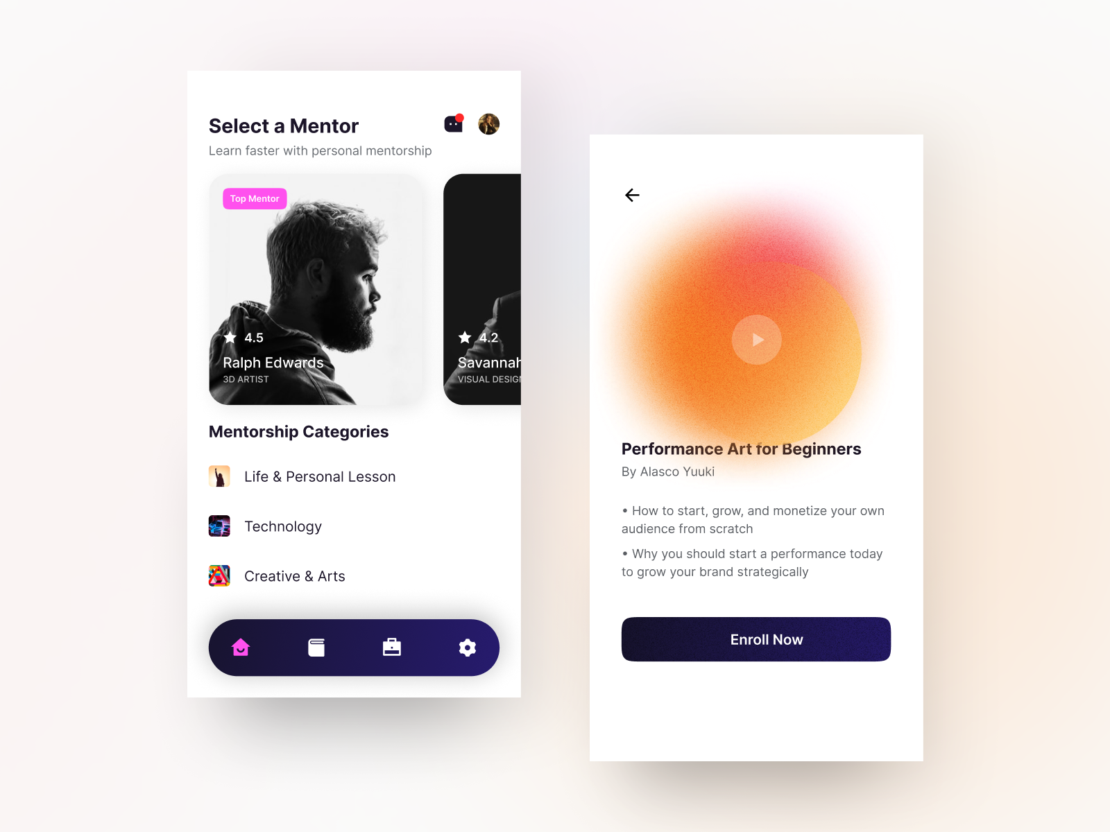 Mentorship App Design by Dimas Wibowo on Dribbble