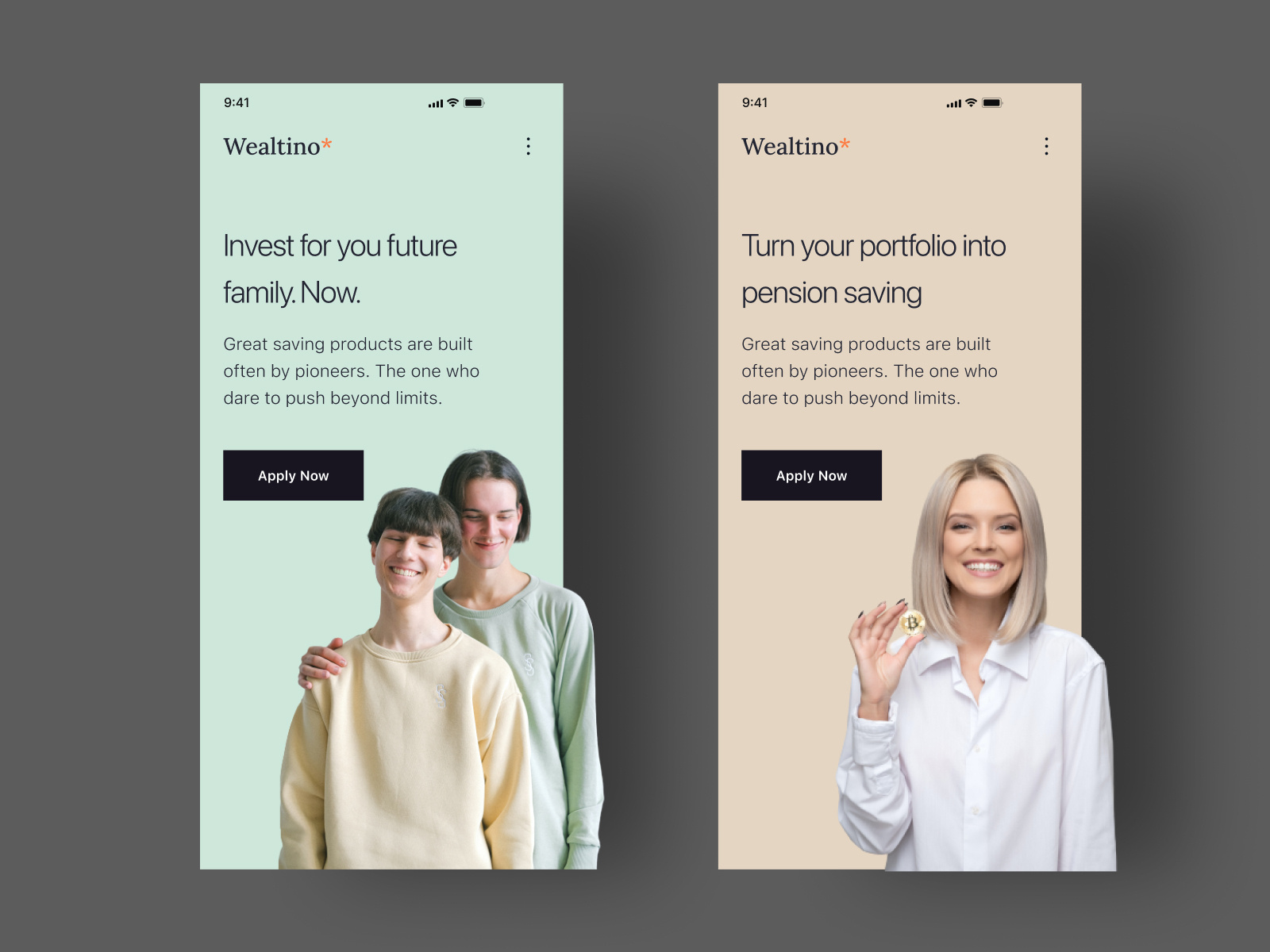 Wealtino Mobile Web Landing Page by Dimas Wibowo for Natuno on Dribbble