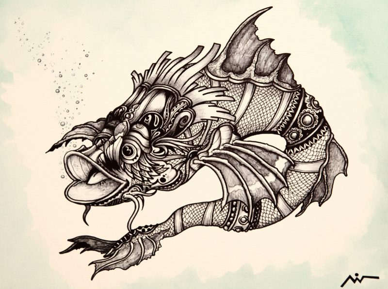 "Magical carp" by Thomas Auvin on Dribbble