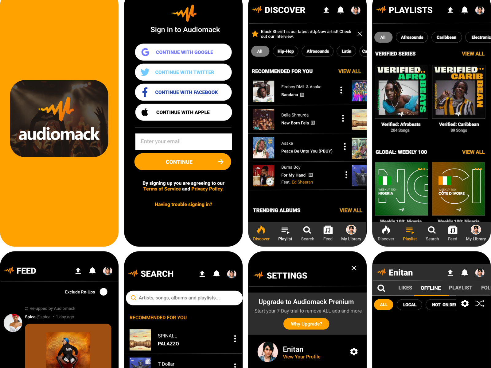 Audiomack by Ennie Keston on Dribbble