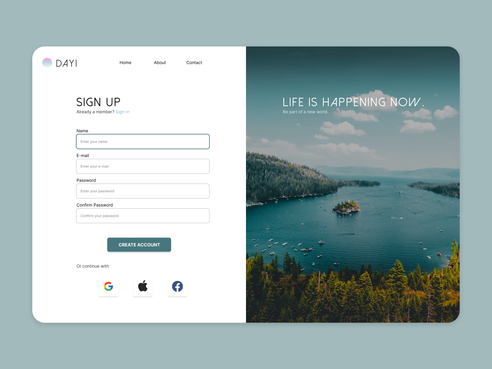 Sign Up - Day 1 by Leonardo Matiusso on Dribbble