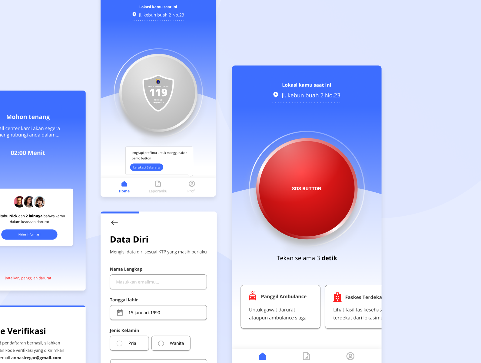 Panic Button - Design Exploration by Deni Kurniawan on Dribbble