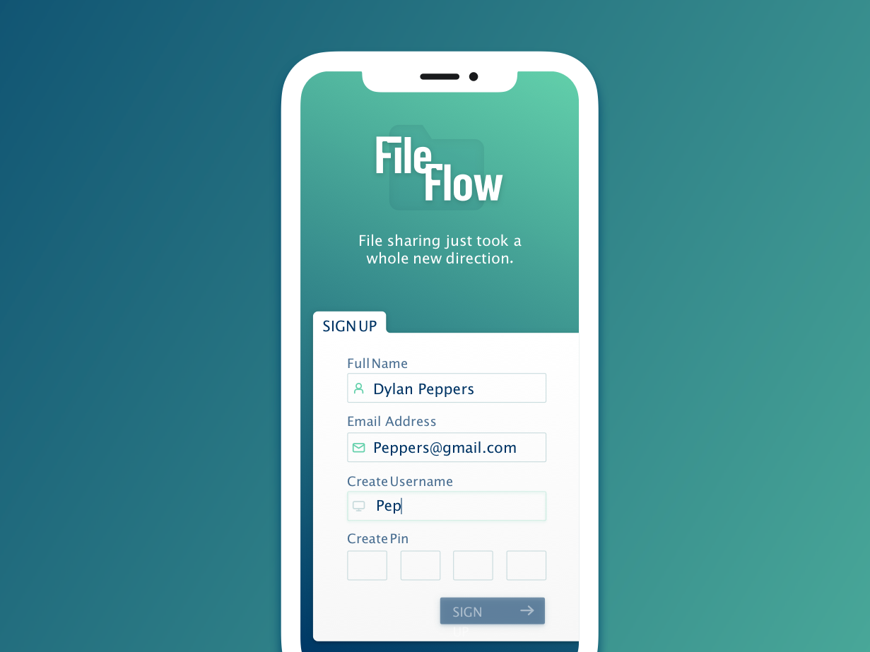 FileFlow Sign Up Concept by Carly Batson on Dribbble