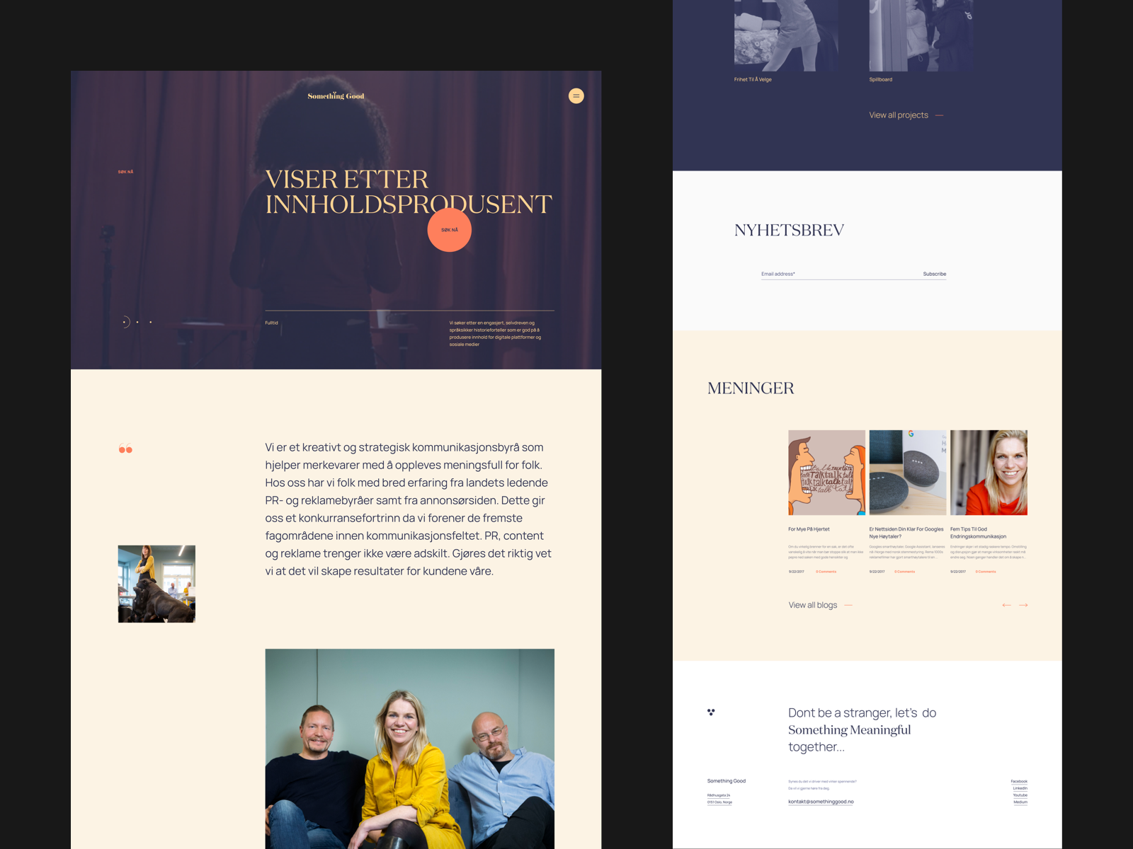 Something Good : Landing Page by Huy Phan for District2 on Dribbble