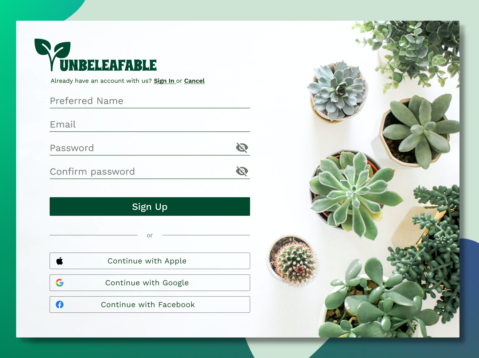 Daily UI 001: Sign Up Page by Meike Rossman on Dribbble