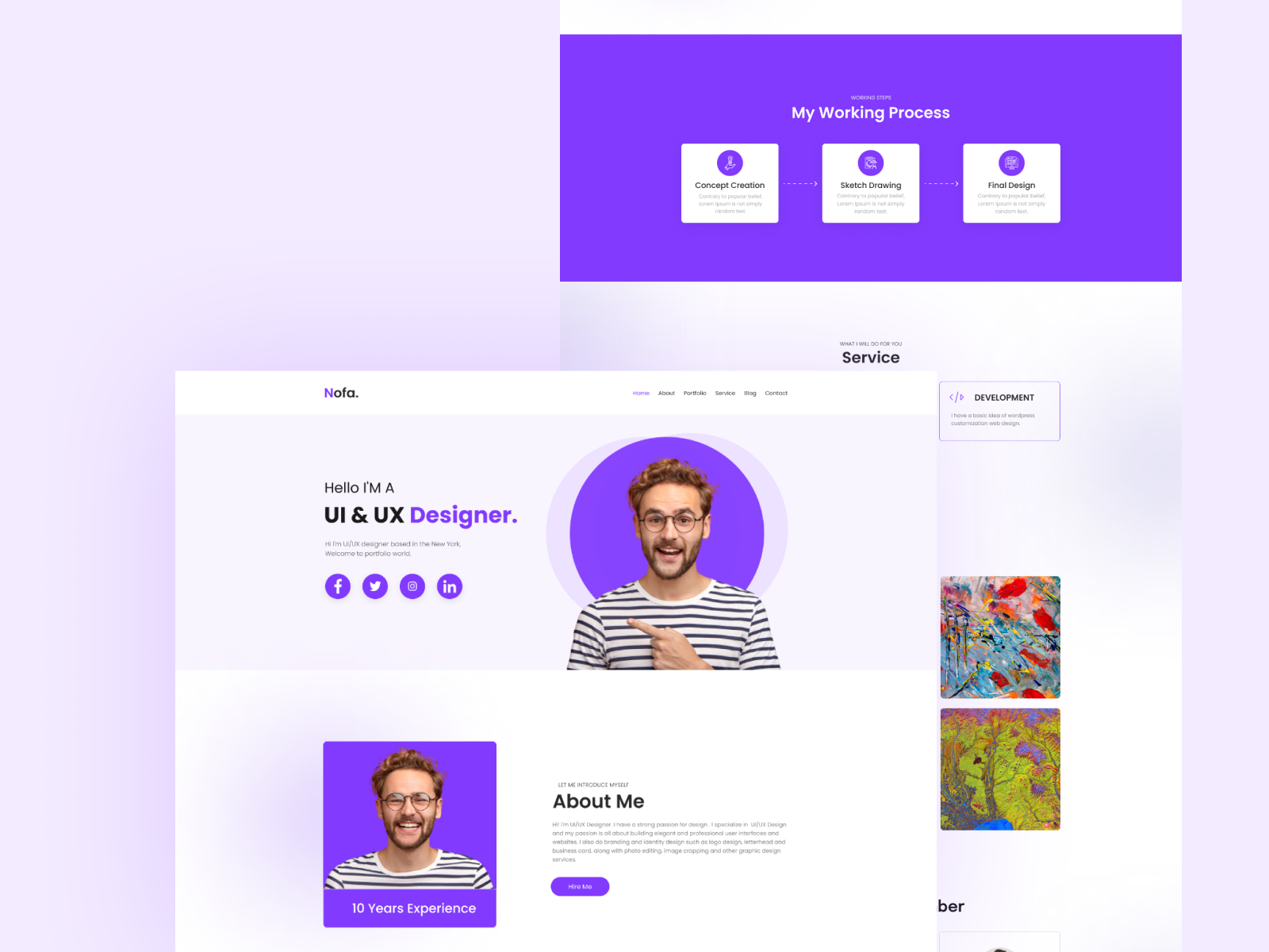 Personal Portfolio/Resume Landing Page by Nayem Mir on Dribbble