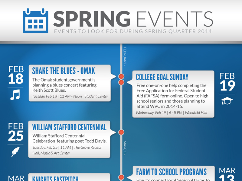 Spring Events Calendar by Nick Winters on Dribbble