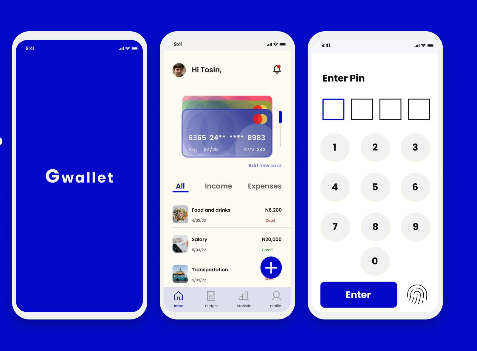 A mobile wallet ui concept by Abayomi Tosin on Dribbble
