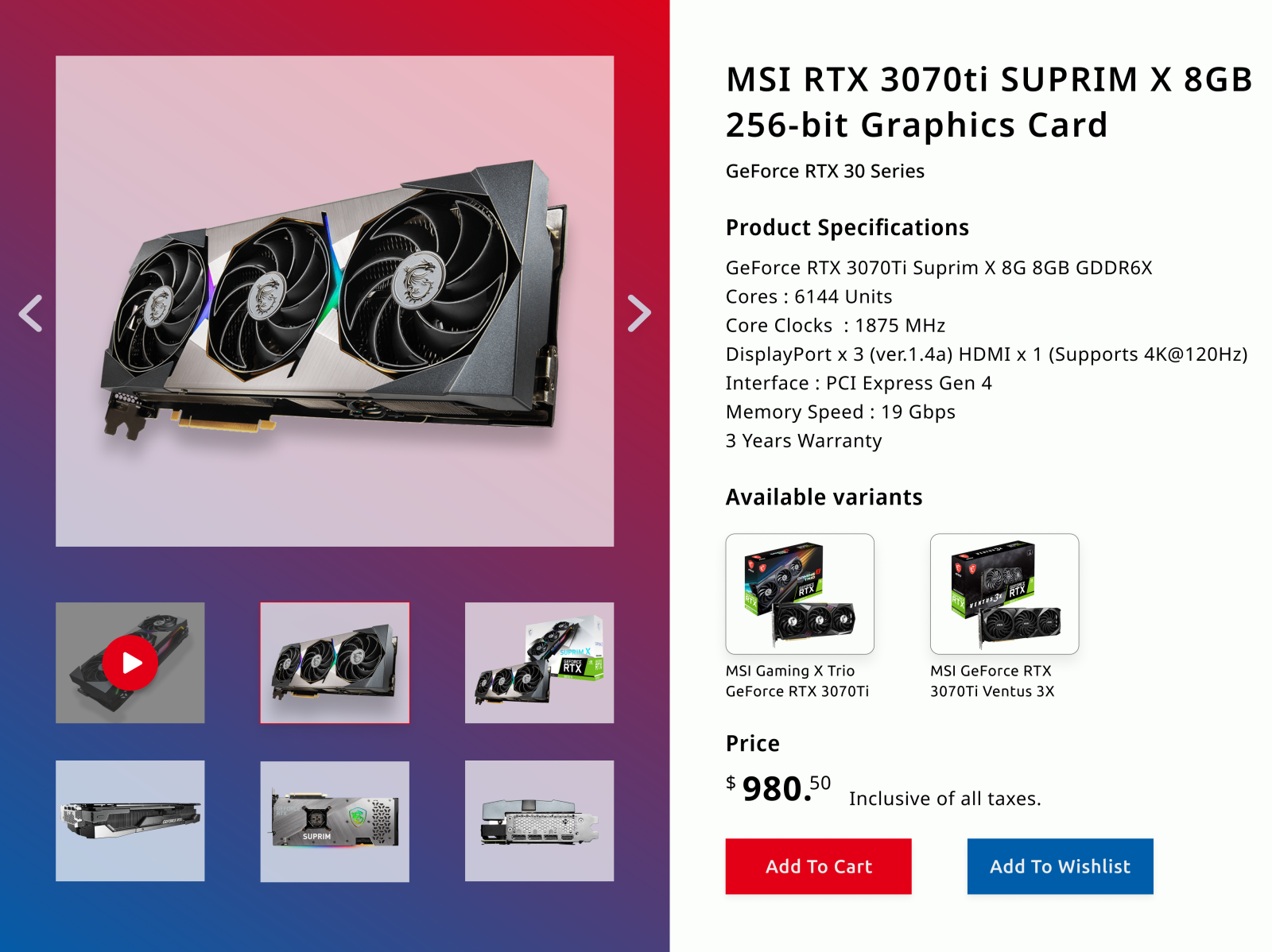 Daily UI - 12 : Single Product by Tazim Imran on Dribbble