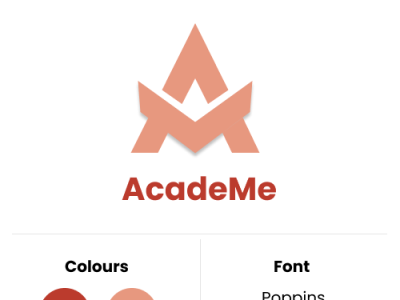 Logo for AcadeMe by Mohamed Mafaz P R on Dribbble