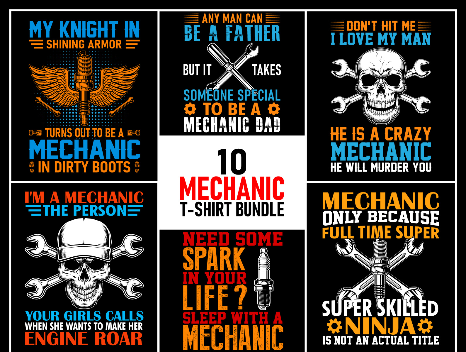 Mechanic T-Shirt Design Bundle by TSD_FAHAD on Dribbble