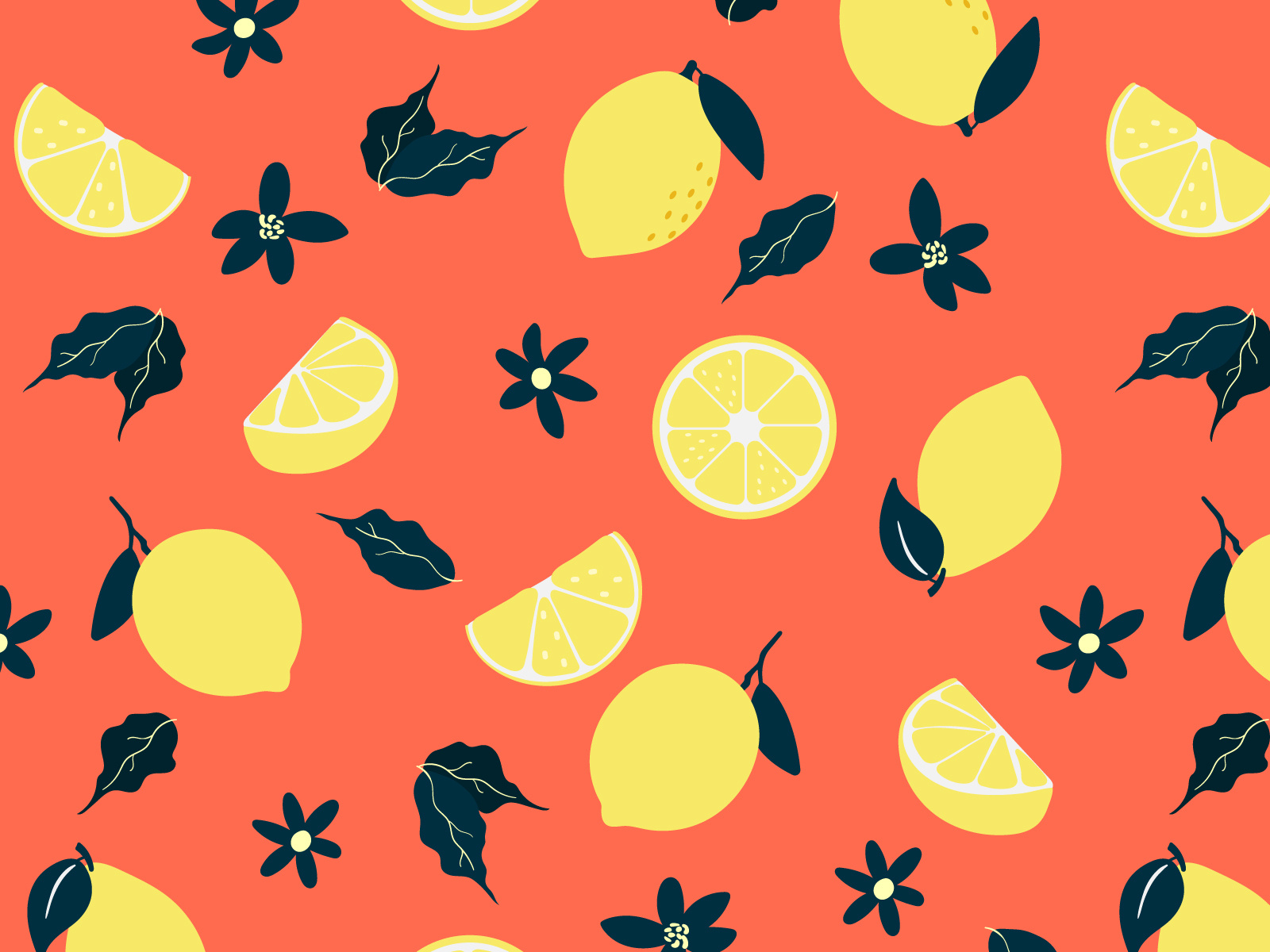 Lemon pattern by Mariia on Dribbble
