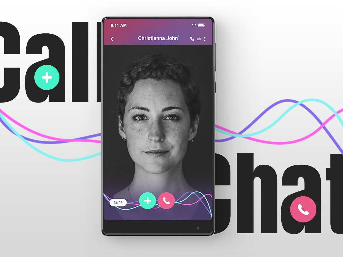 Call chat app design - Free PSD by George Samuel on Dribbble