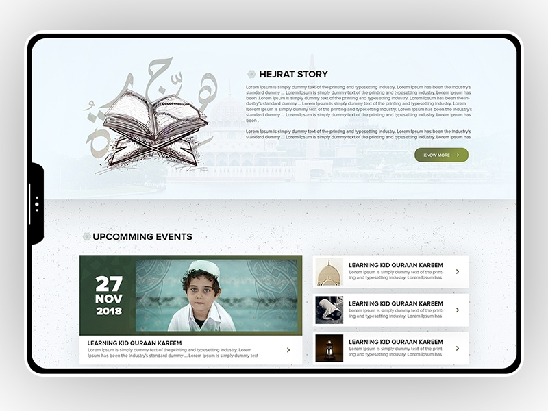 Islamic website by George Samuel on Dribbble