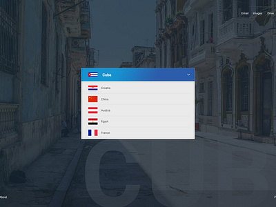 Dropdown / Country list | Daily UI challenge - Day 027/100 by George ...