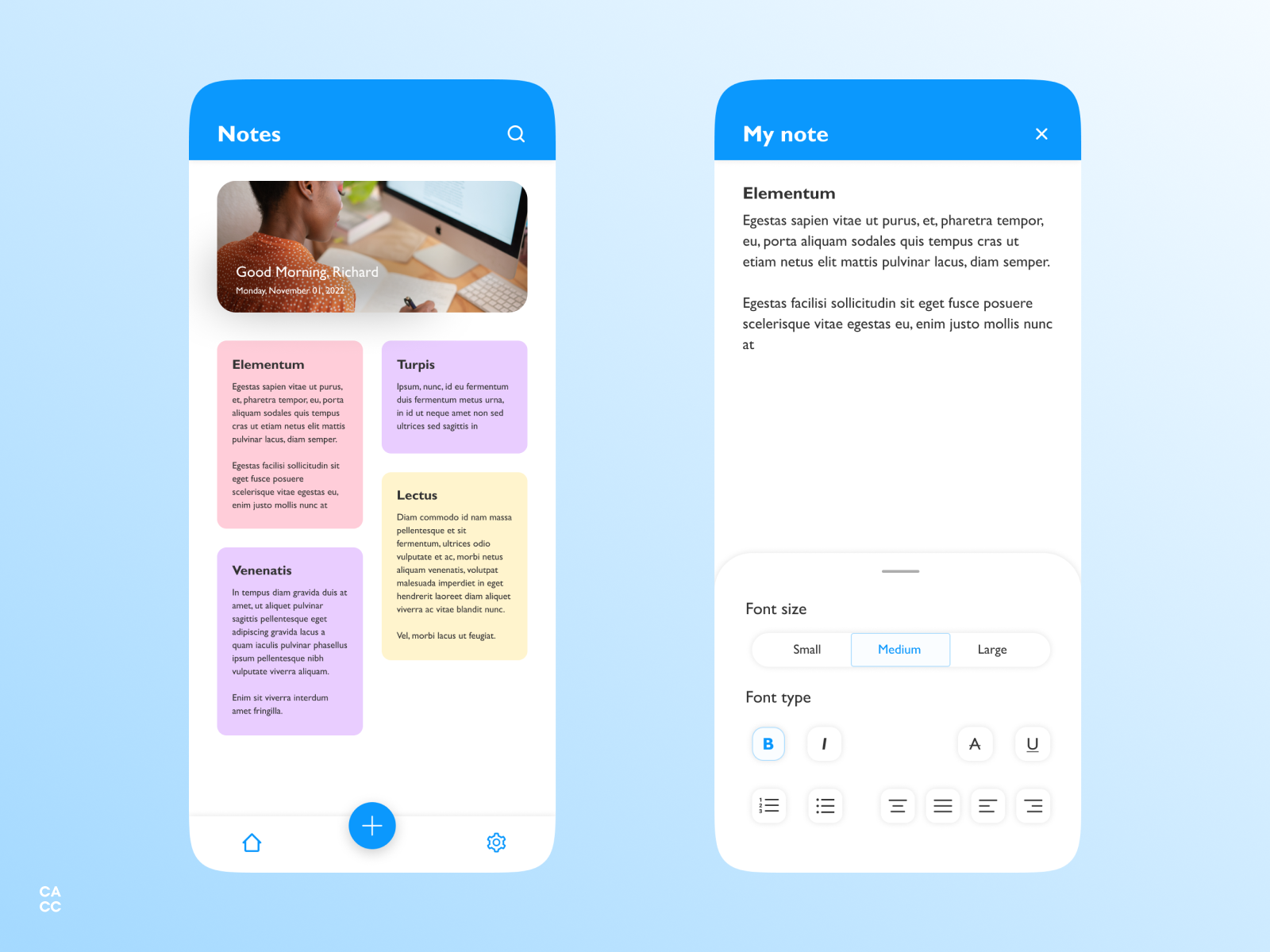Notes Widget by Carlos Castellanos on Dribbble