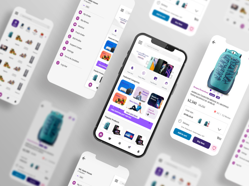 E - Commerce app UI Design by Naim Hasan on Dribbble