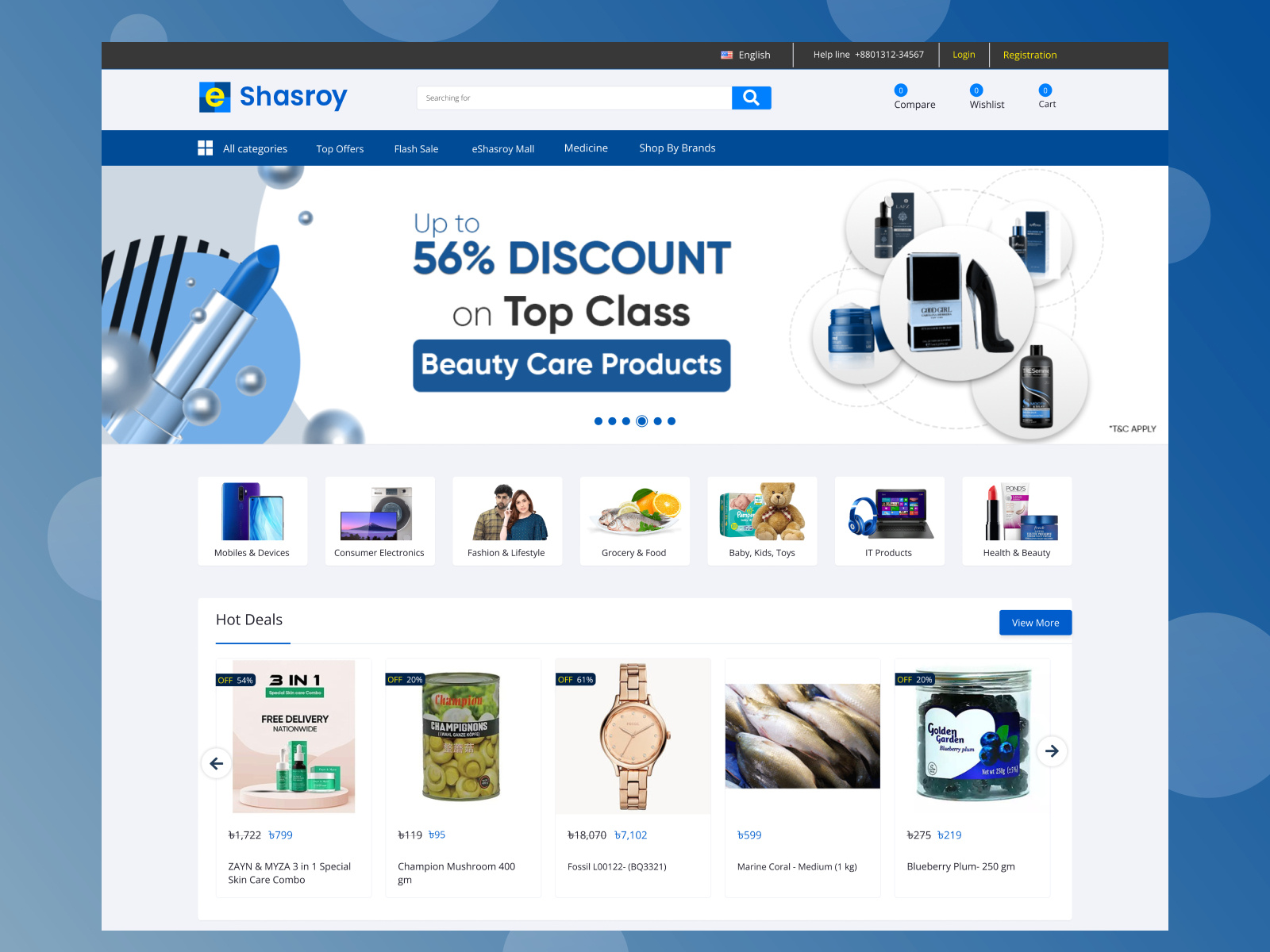 E- Commerce Website Header | landing Page Design by Naim Hasan on Dribbble