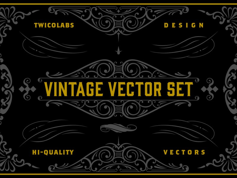Vintage Vector Set by Twicolabs on Dribbble