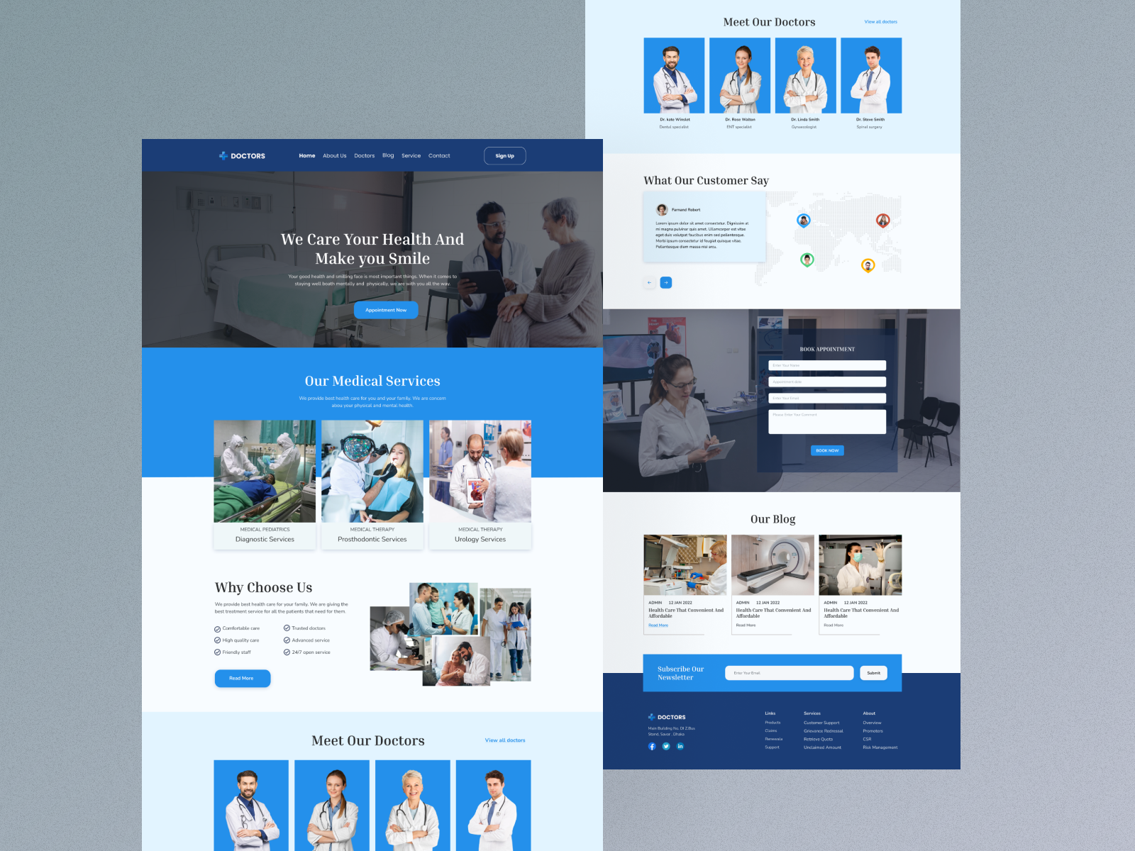 Medical Service Landing Page by Mushfika on Dribbble