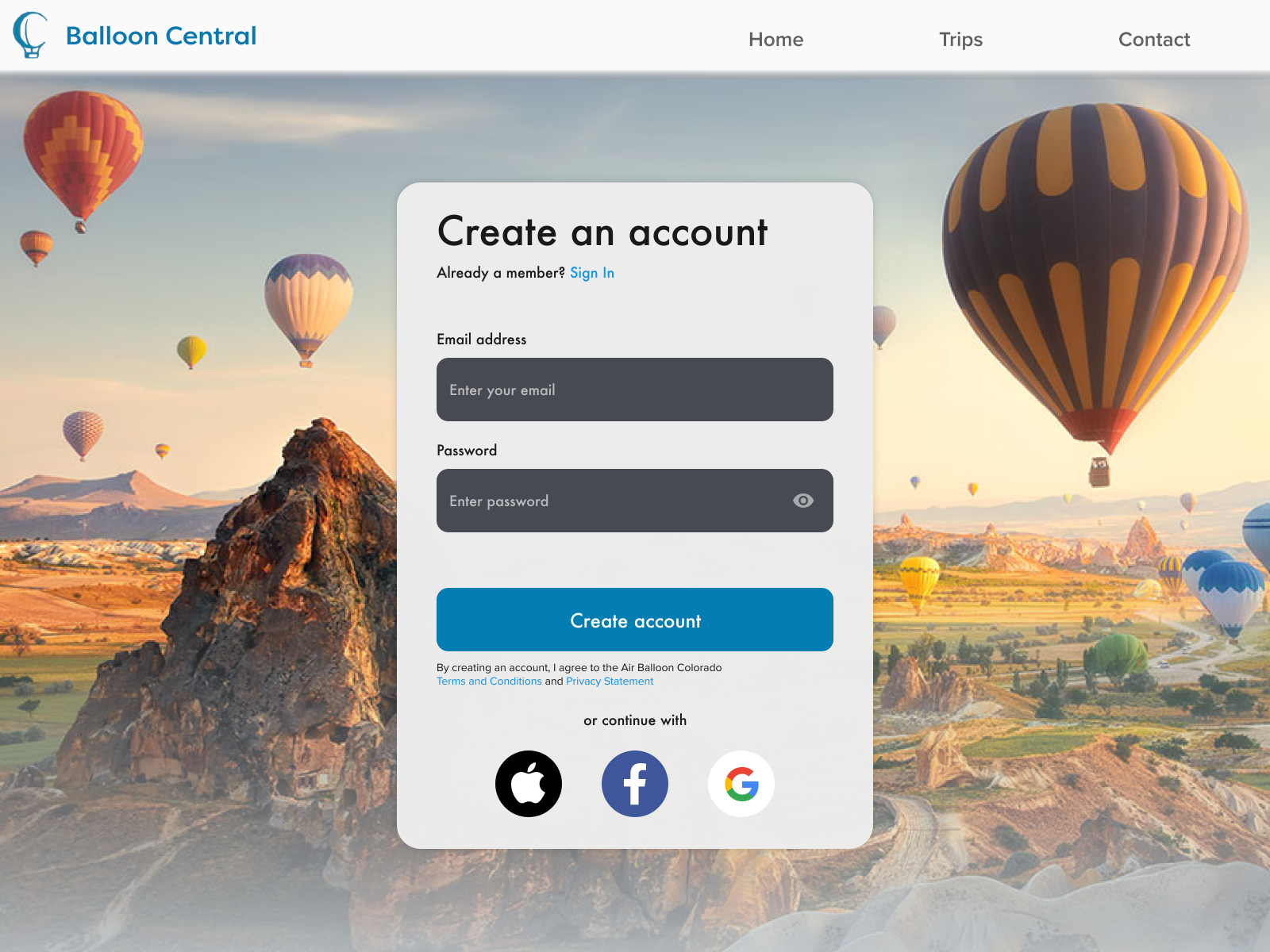 Sign Up Page by Andy Yun on Dribbble
