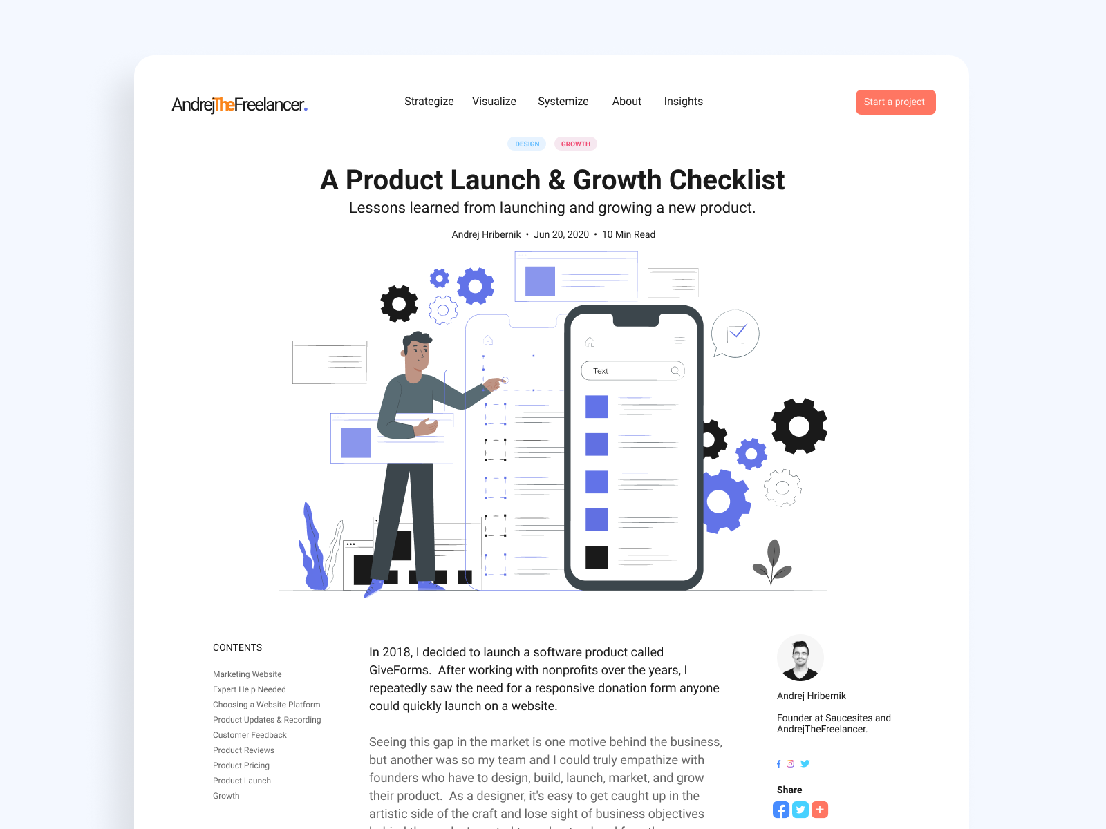 dribbble blog design by Andrej The Freelancer on Dribbble
