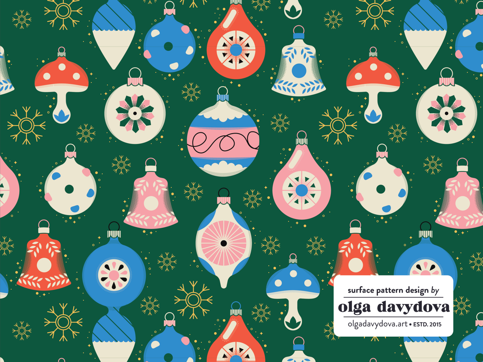 Retro Christmas Pattern Background