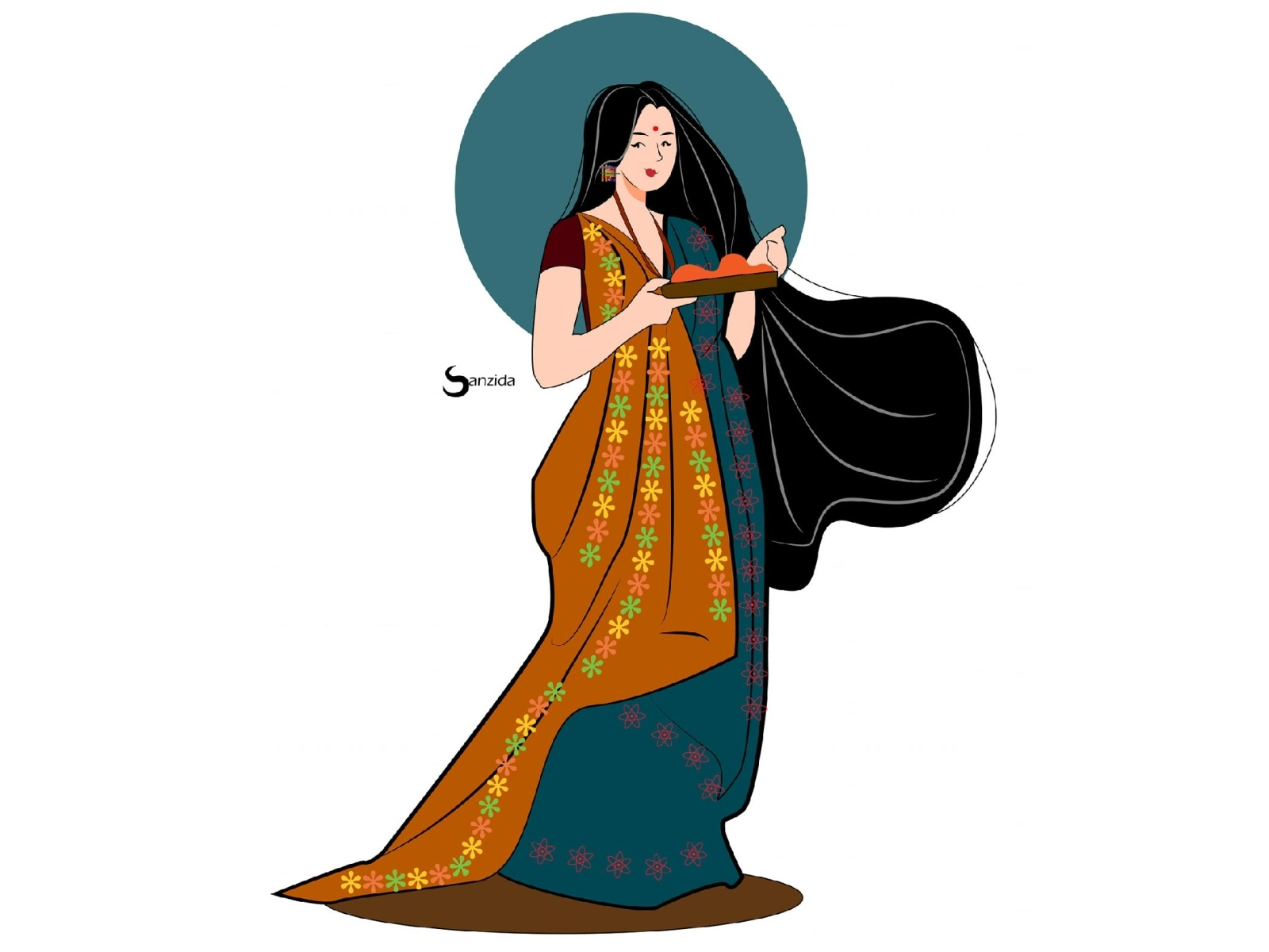 Bangali bodhu 2 by Sanzida on Dribbble
