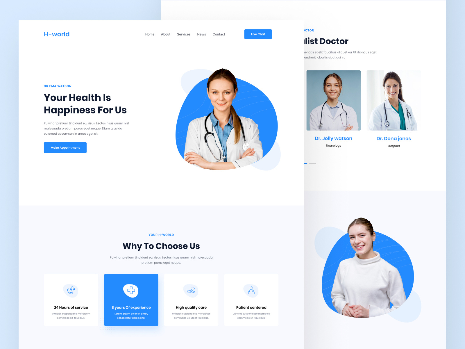 Medical Website Landing Page by Raghwendra Pratap Singh on Dribbble