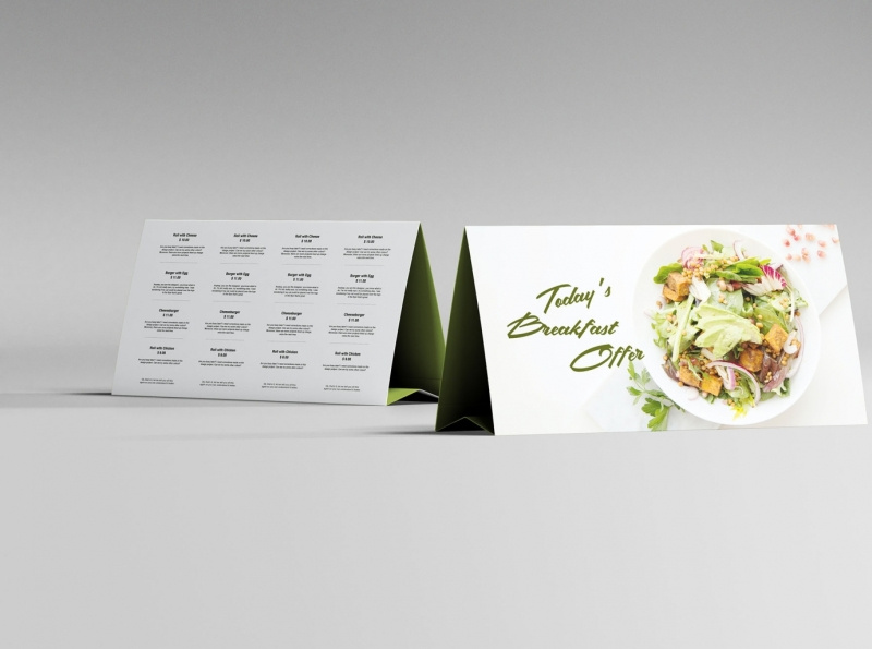 Horizontal Table Tent Mockup by Graphic Pear on Dribbble