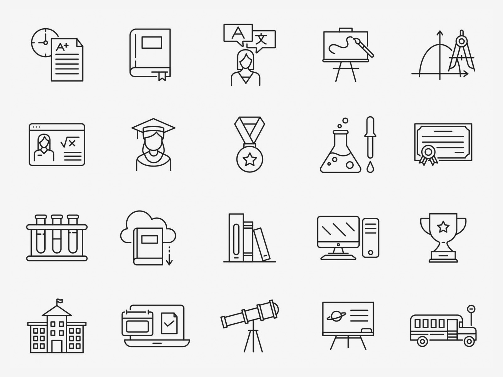 Education Vector Icons by Graphic Pear on Dribbble