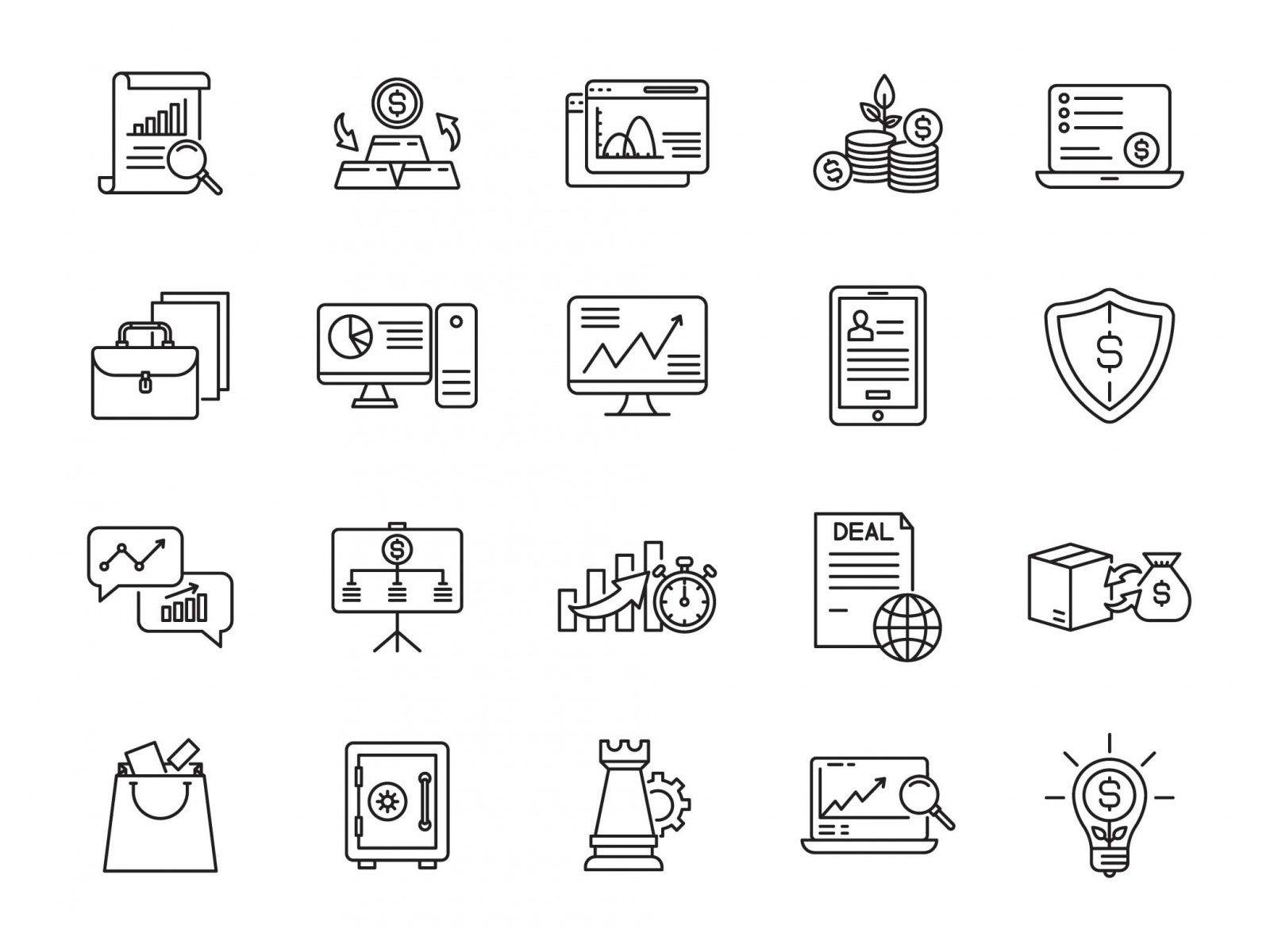 Trade Vector Icons by Graphic Pear on Dribbble