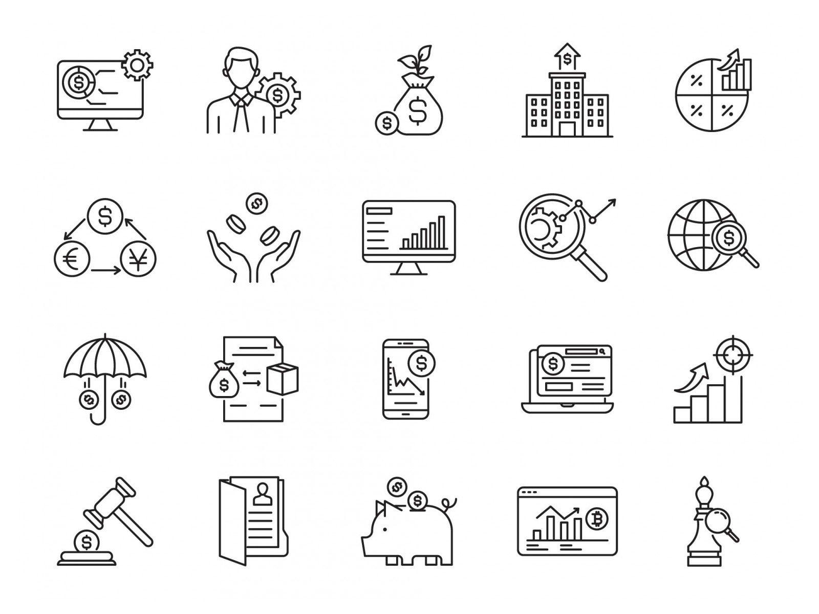 Trade Vector Icons by Graphic Pear on Dribbble