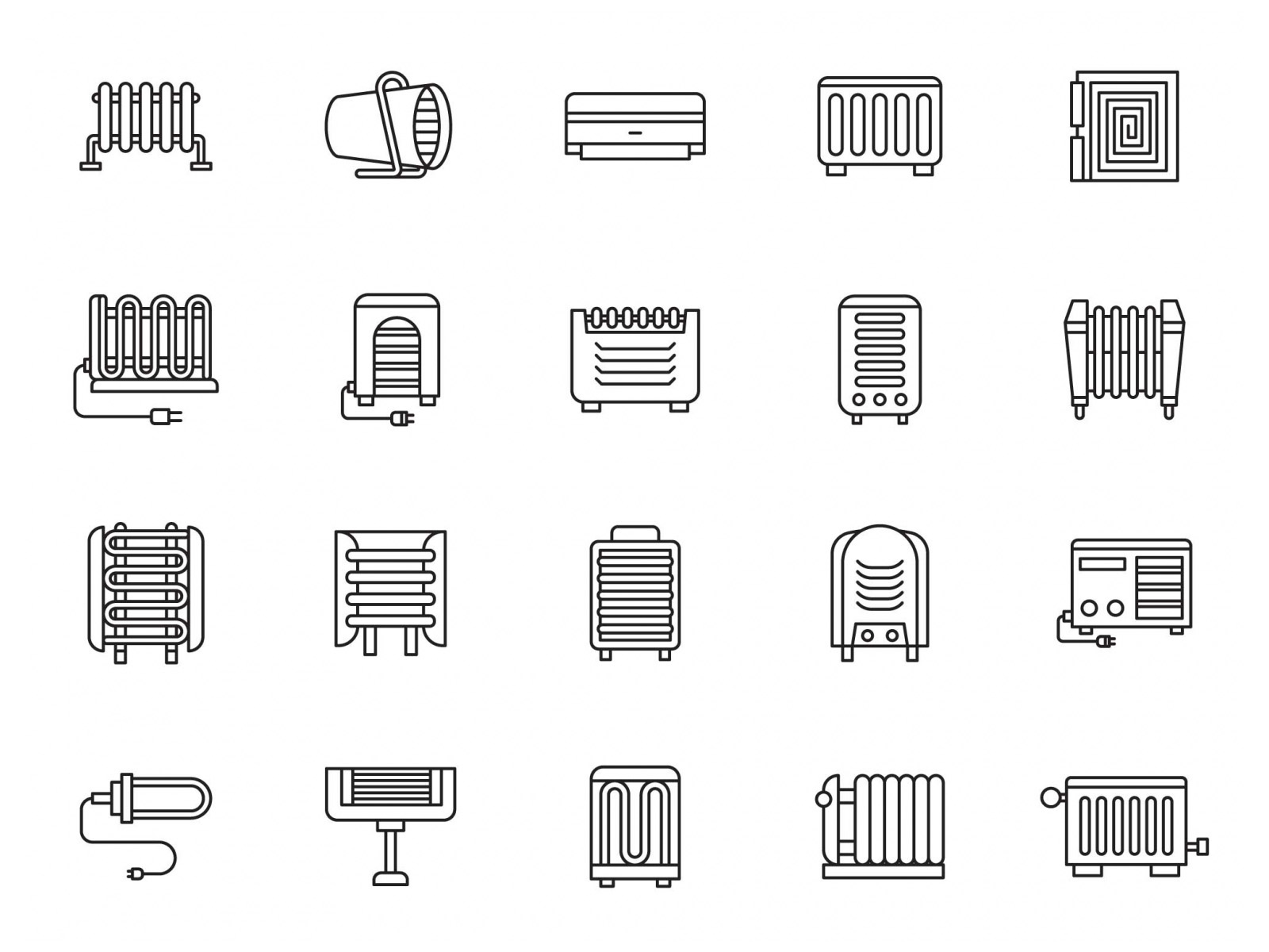20 Electric Heater Icons by Graphic Pear on Dribbble