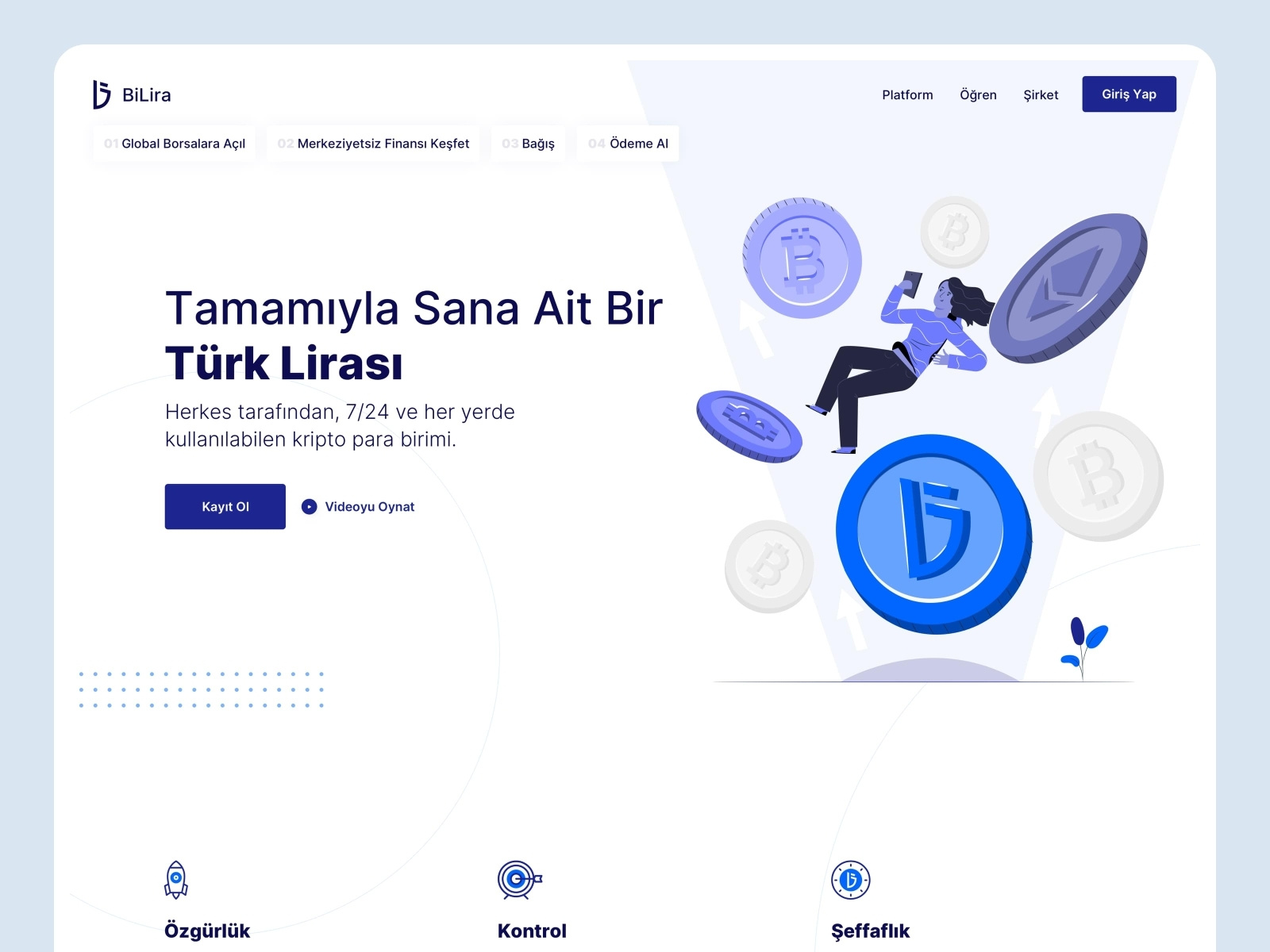 Stablecoin Landing Page | BiLira by Oguz Dogan on Dribbble