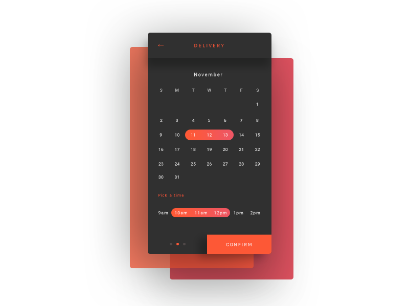 Daily Ui Challenge #080 - Date Picker by Federica Corneli on Dribbble