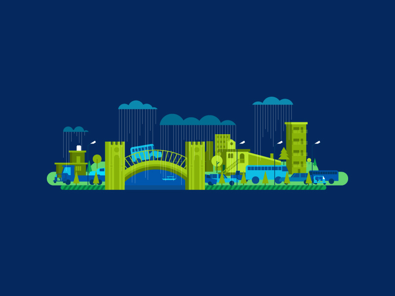 City Rain by Deligion on Dribbble