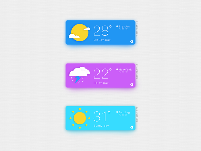 Browse thousands of Weather Card images for design inspiration | Dribbble