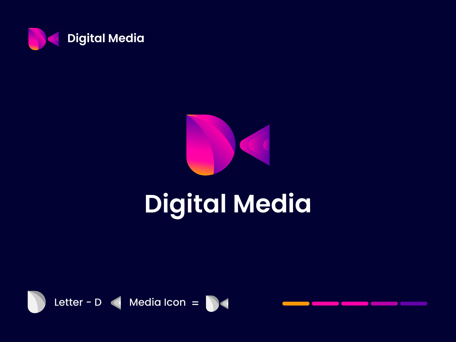Modern Digital Media Logo by Nur Uddin Hridoy on Dribbble