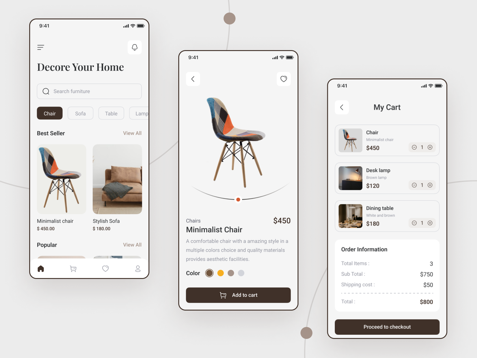 Furniture Shop App by 16pixel on Dribbble