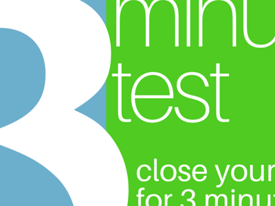 3 Minute Test by James von Stein on Dribbble