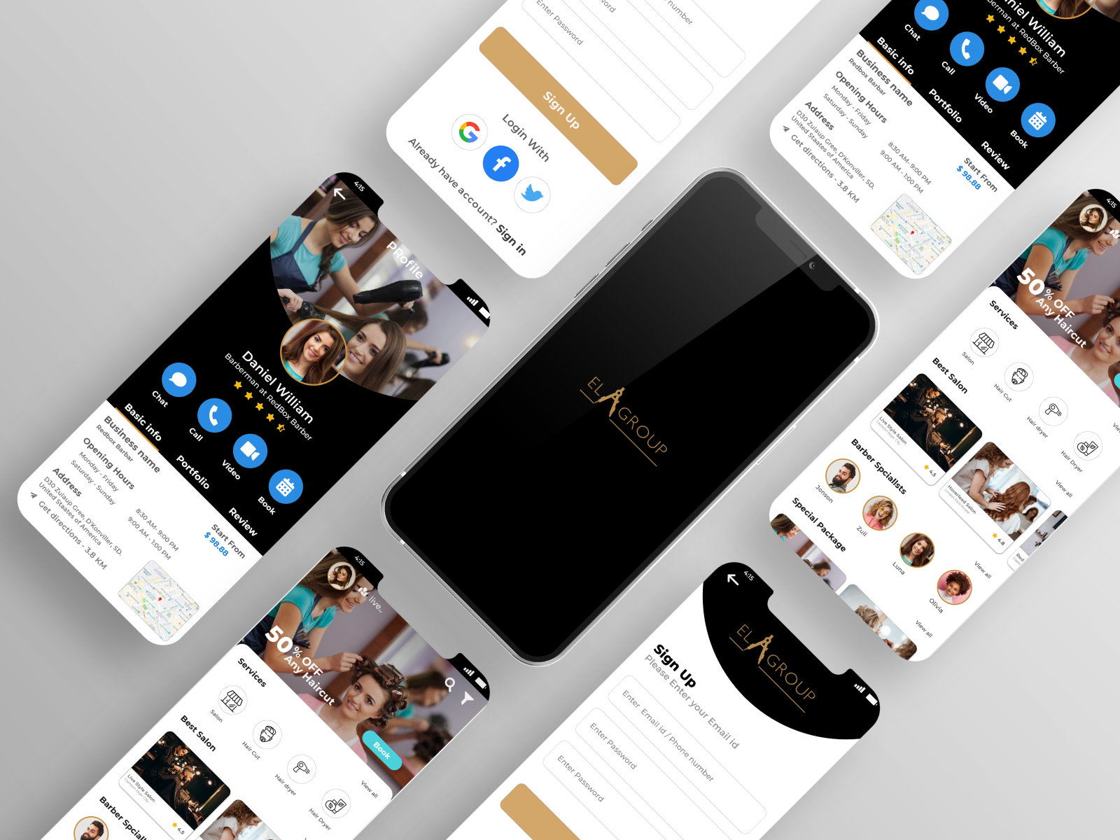Hair Saloon App by Nirlay Ramani on Dribbble