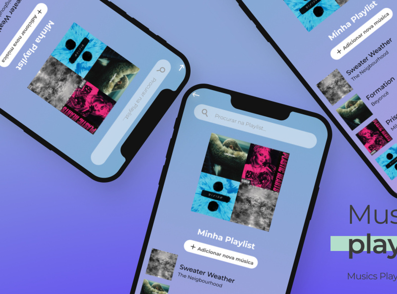 Playlist Music UI Design by Izabella Queiroz on Dribbble