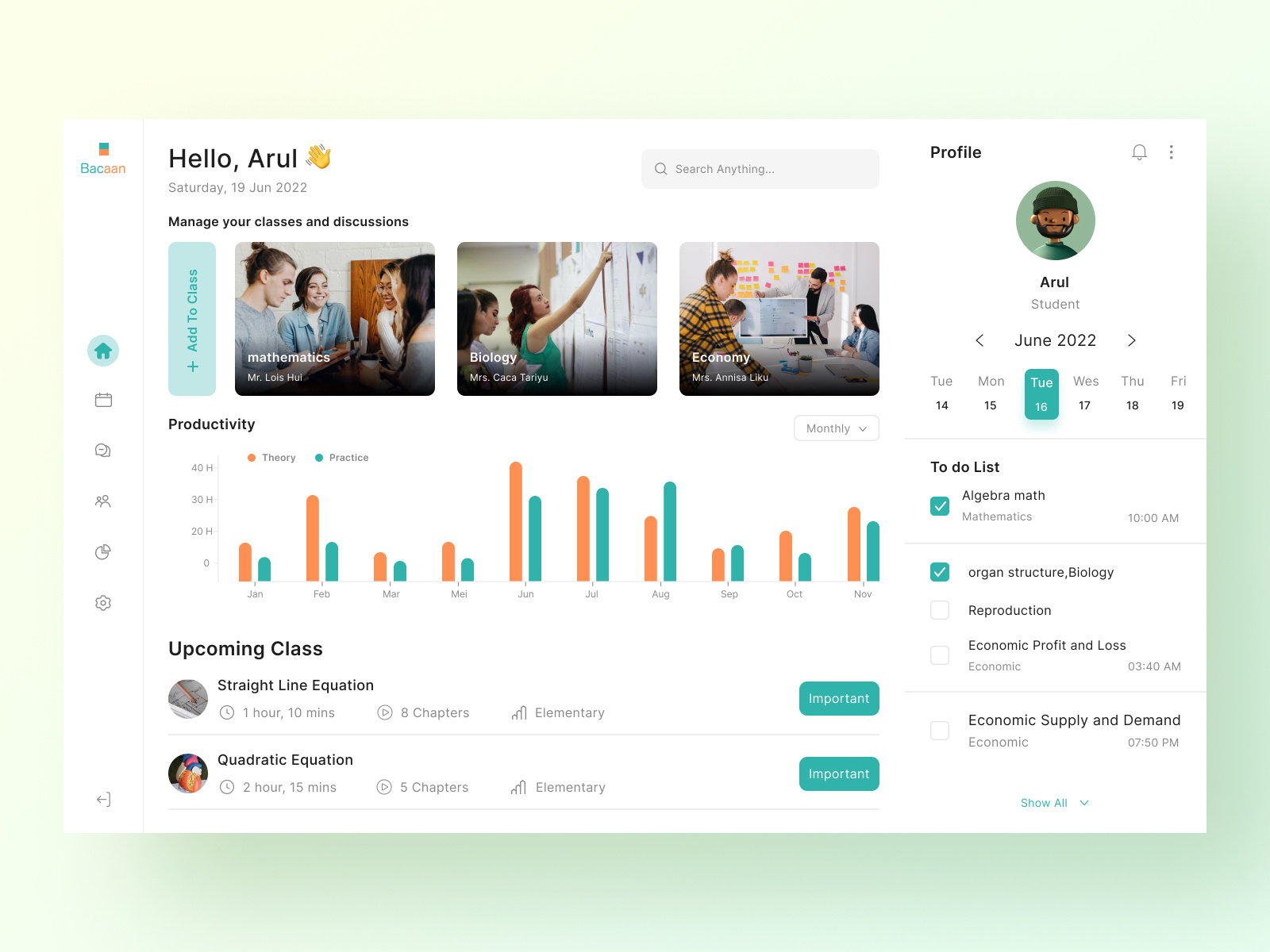E-Learning Dashboard by Supitar on Dribbble