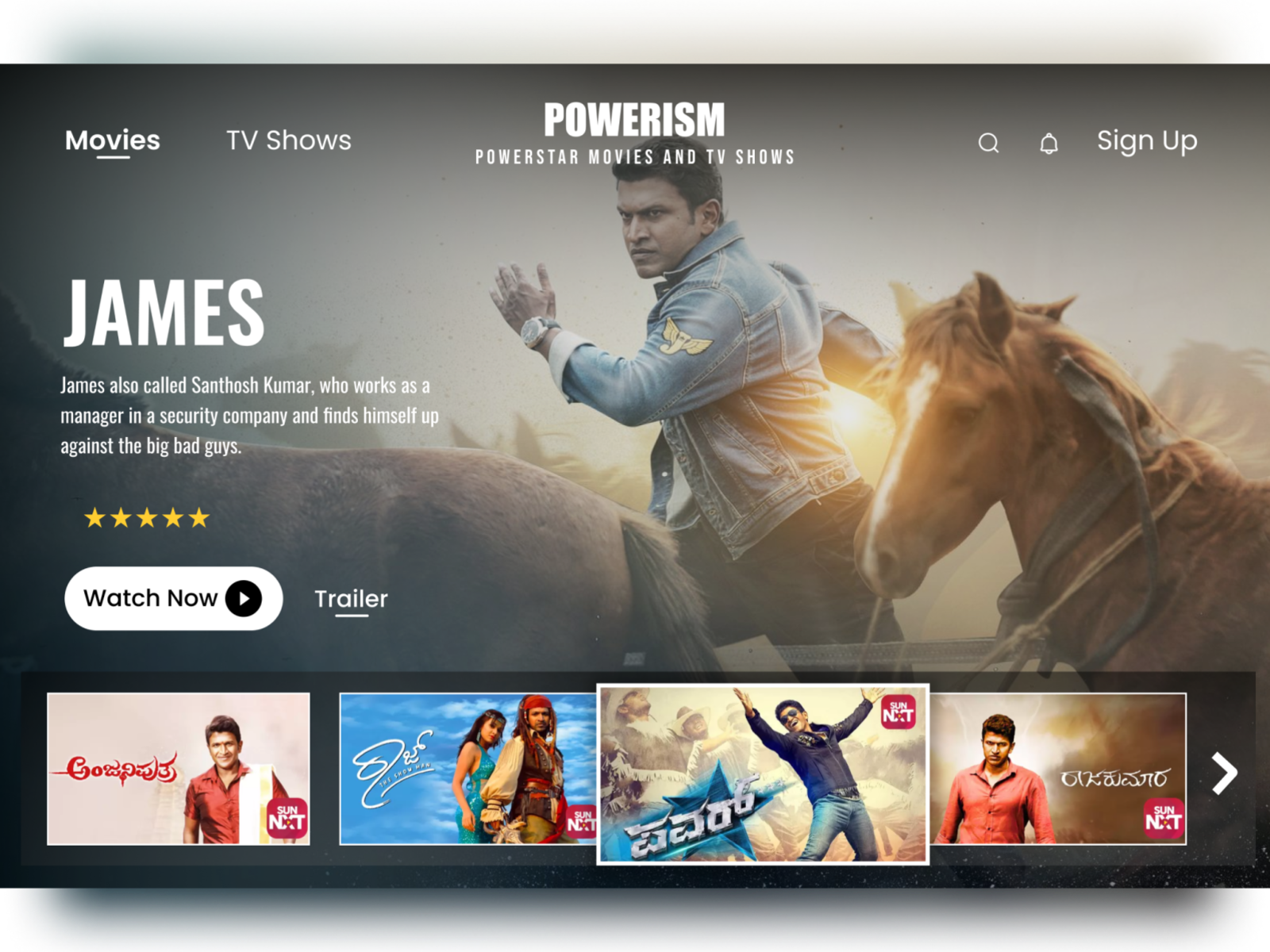 OTT Platform UI Design by Sharan on Dribbble