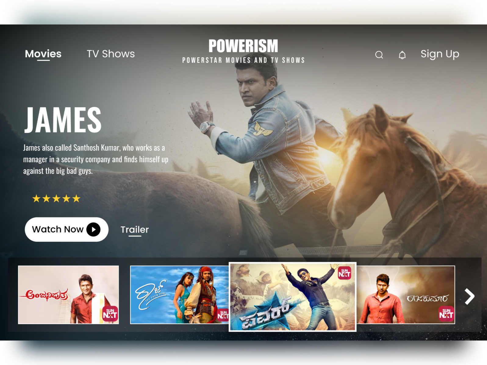 OTT Platform UI Design by Sharan on Dribbble