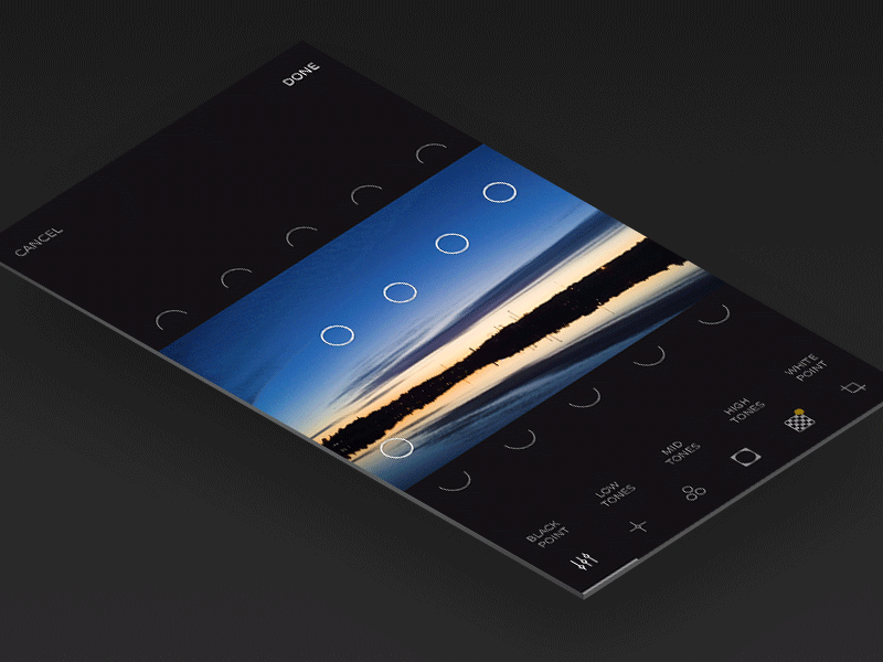 Ultralight - iOS Photo Editor by Timi Koponen on Dribbble
