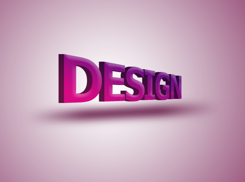 3D text effect by Azizbek on Dribbble