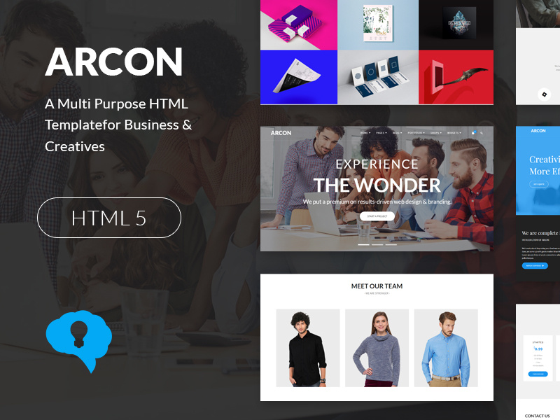 Arcon - Creative Multi-Purpose HTML Template by Nadir Jafri on Dribbble
