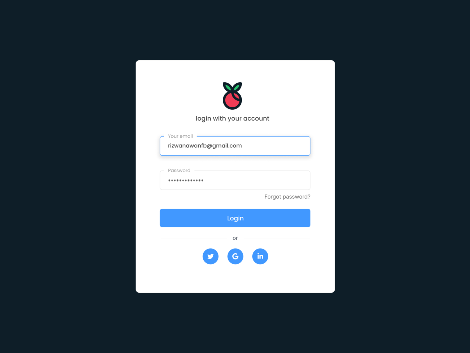 Login page design by Rizwan Awan on Dribbble